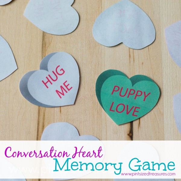 Conversation Hearts Memory Game · Pint-sized Treasures