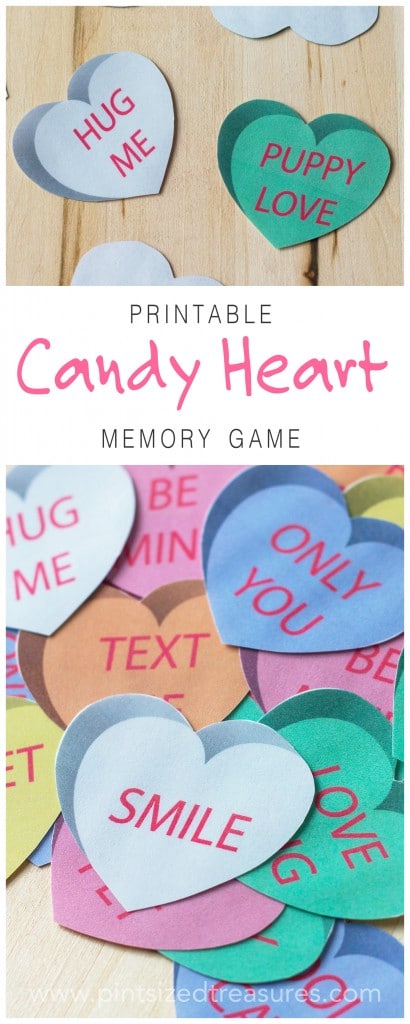 Conversation Hearts Memory Game · Pint-sized Treasures