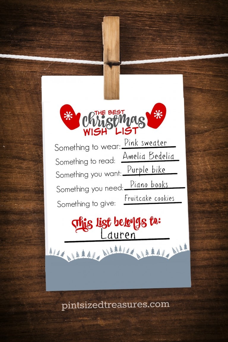 Christmas Wish List for Kids with Printable · Pint-sized Treasures