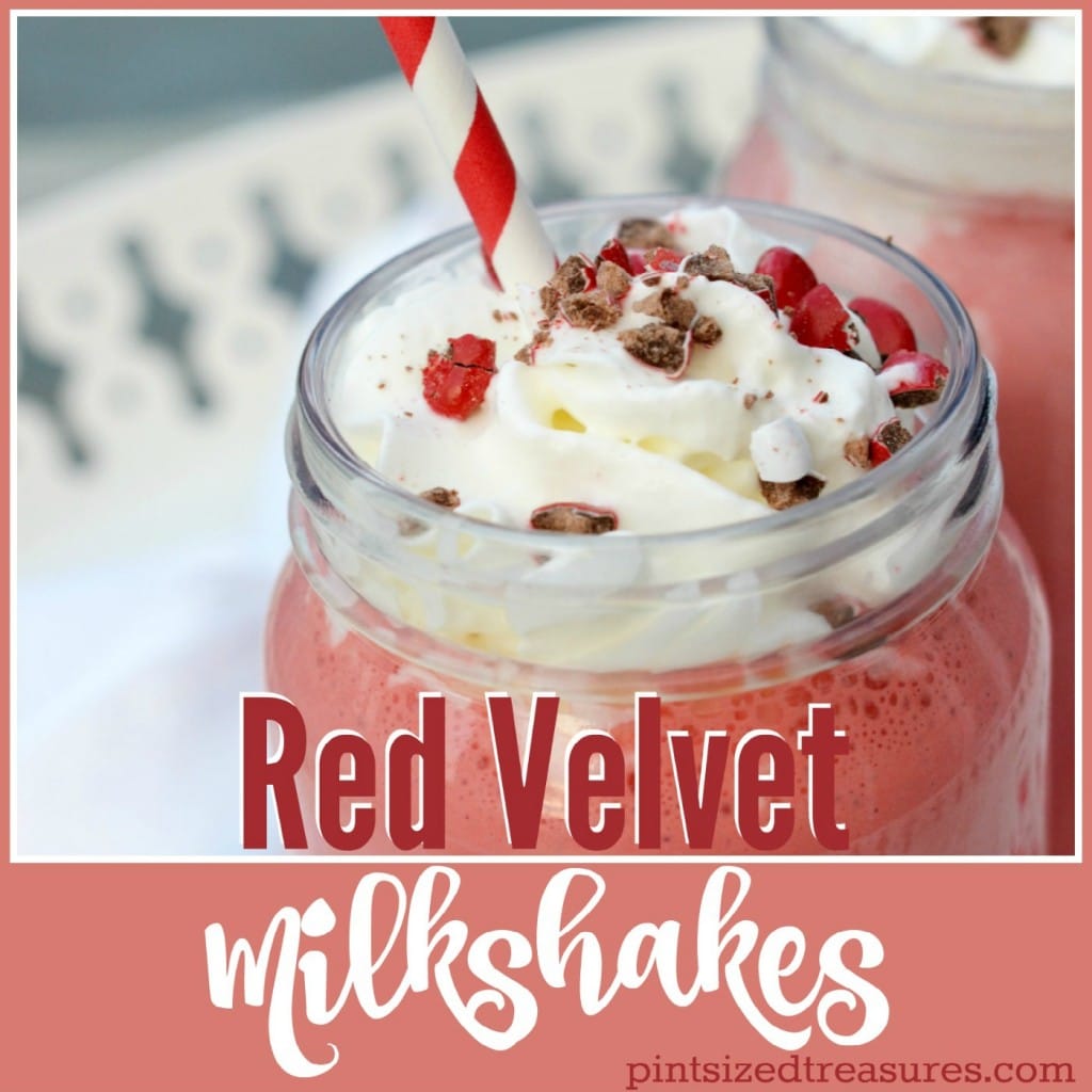 Red Velvet Cake Batter Milkshake · Pint-sized Treasures