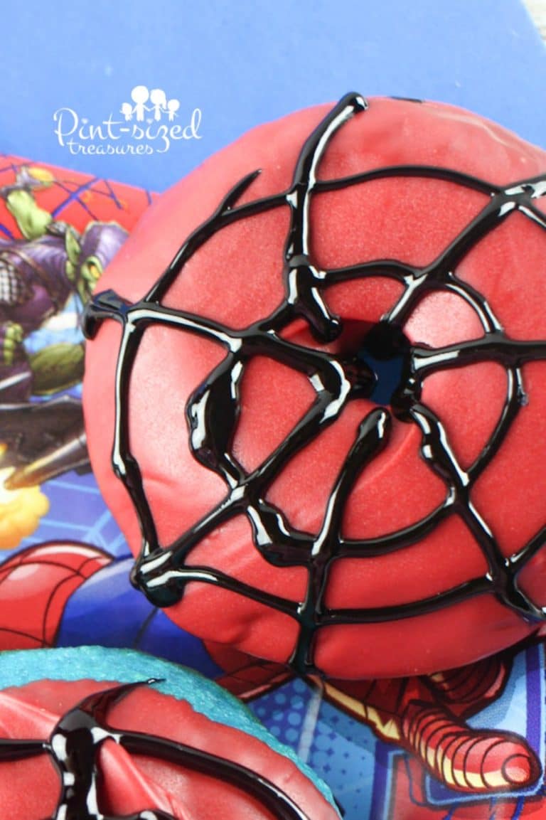 Easy Spider Man Donuts · Pint-sized Treasures