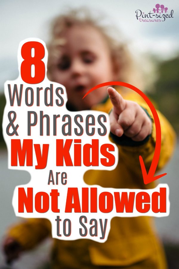 8 Words and Phrases My Kids Are Not Allowed to Say · Pint-sized Treasures